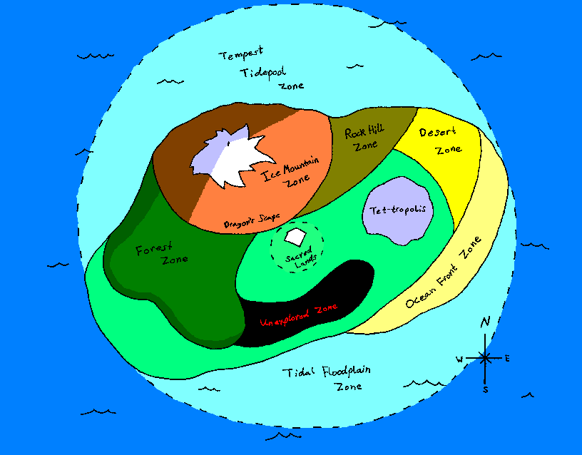 Fountain Island - Watch out for flying Kitsunes!