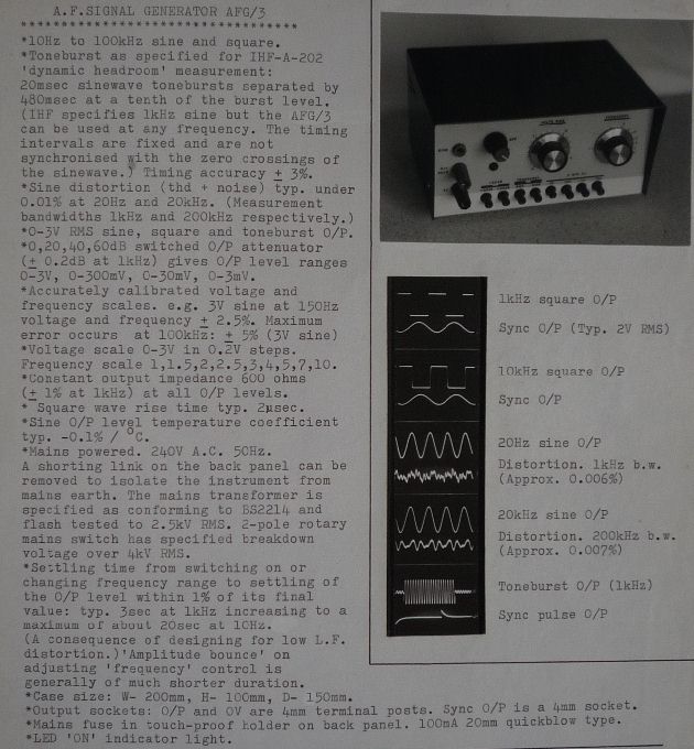 AFG/3 Signal Generator