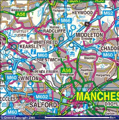 Prestwich - location map