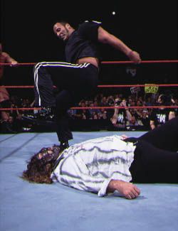 The rock vs mankind