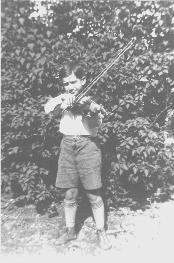 William Pyke playing the violin