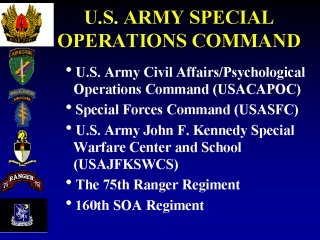 U.S. ARMY SPECIAL OPERATIONS COMMAND