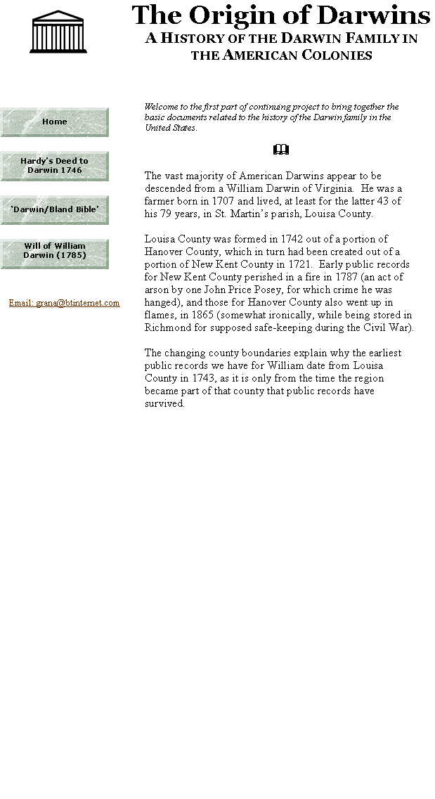 The Origin of Darwins A History of the Darwin Family in the American ...