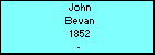 The genealogical tree of John Bevan