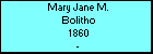 The genealogical tree of Mary Jane M. Bolitho