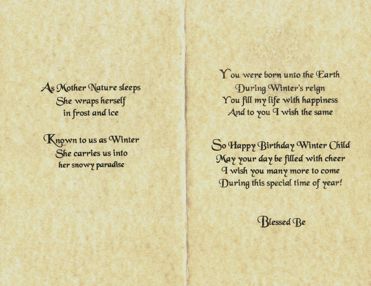 WINTER BIRTHDAY CARD