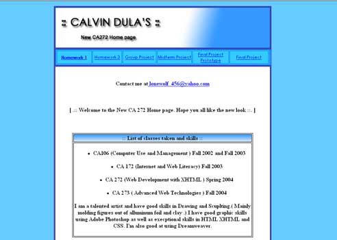 CMD Creations :::. A Calvin Dula Website