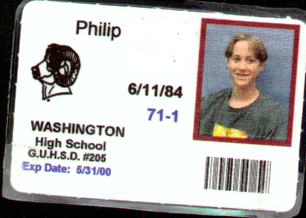 Philly Willy: Phillip's School ID.