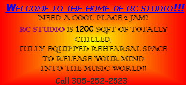 RCStudio-Rehearsal Space & PA Rentals