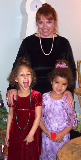 Our friend Renee, her daughter Selene, and Selene's friend Alissa