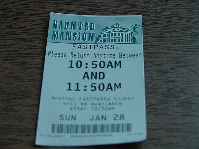 Haunted Mansion Disneyland Fast Passes Lot Detail Haunted Mansion