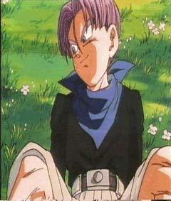 Trunks sitting down on the grass