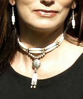 2 strand choker with drop