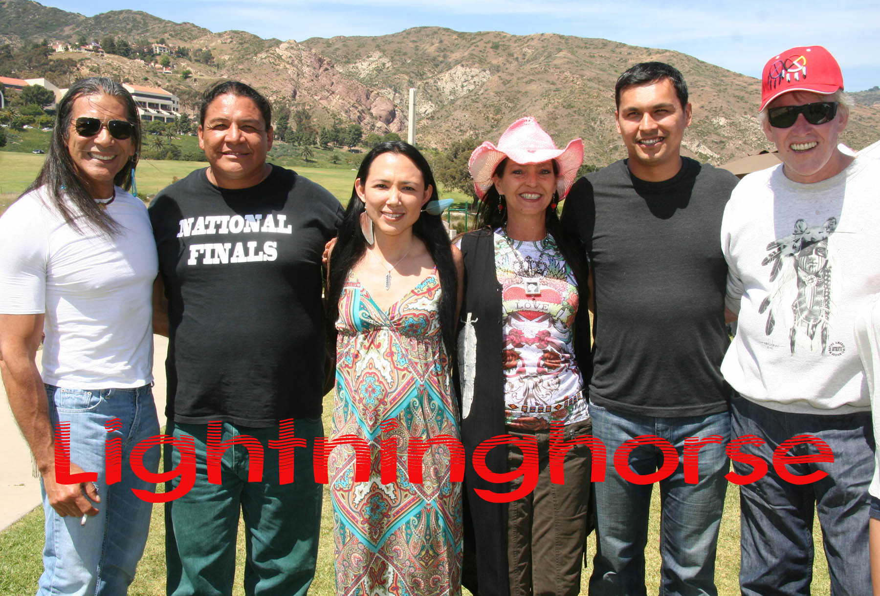 The whole gang, includes, Steve, Macile, Irene Bedard, Adam Beach and ...