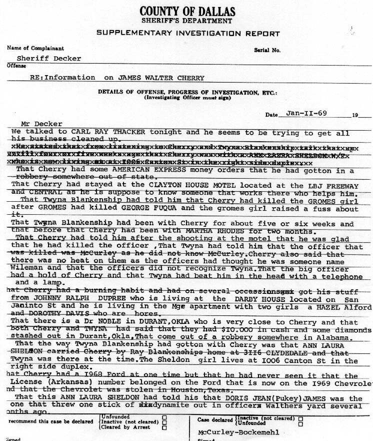 Interrogation of Carl Ray Thacker