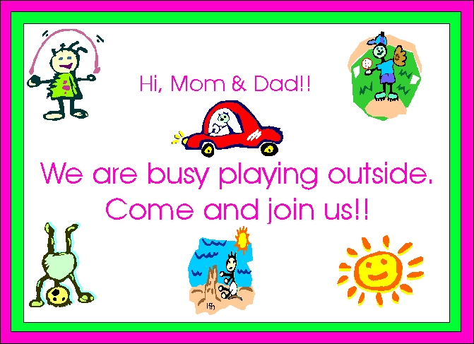 We are outside playing! - Printable Signs for Your Daycare Business