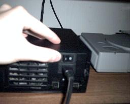 Now you will notice at the front of the PS2 the reset button light is ...