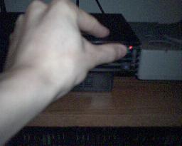 Now you will notice at the front of the PS2 the reset button light is ...