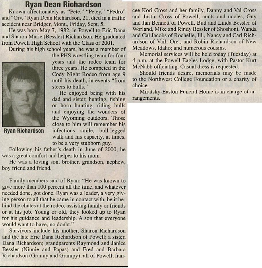 Ryan was such a tallented great guy, who will be missed by anyone who ...