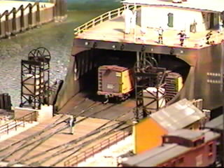 The Ferry ramp mechanisms were scratch built from sheet brass by RAILSERVE.