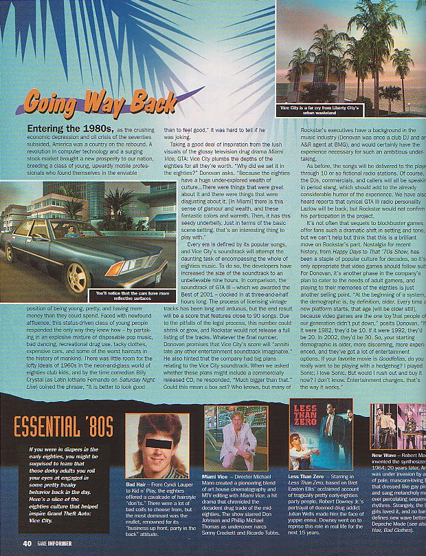 Vice City Article in Game Informer Magazine Issue 113