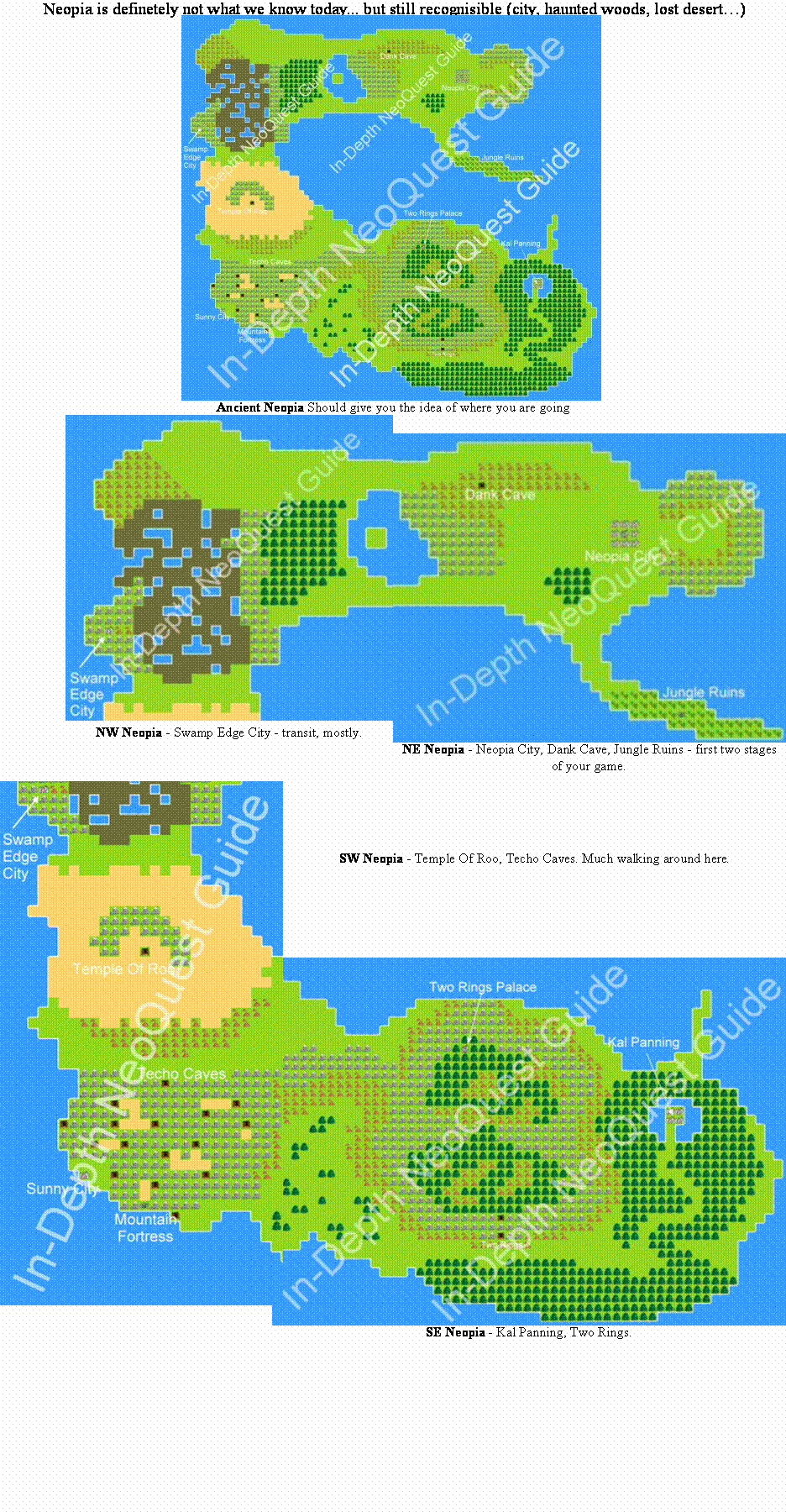NeoQuest I Hints & Tips & Maps Page