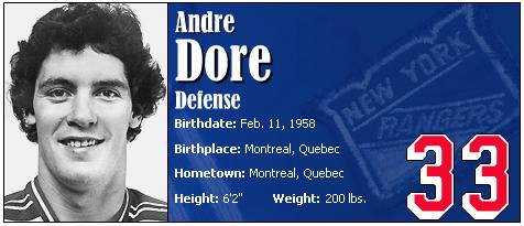 Andre Dore Hershey Bears 1985/ 1986 Home