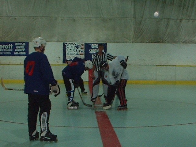 Andy prepares for the faceoff