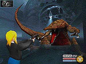 Pictured here is Aya fighting. The fighting on this game is like FF7 ...