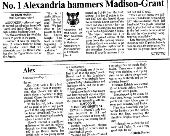 Madison-Grant Game Dec. 28, 2002