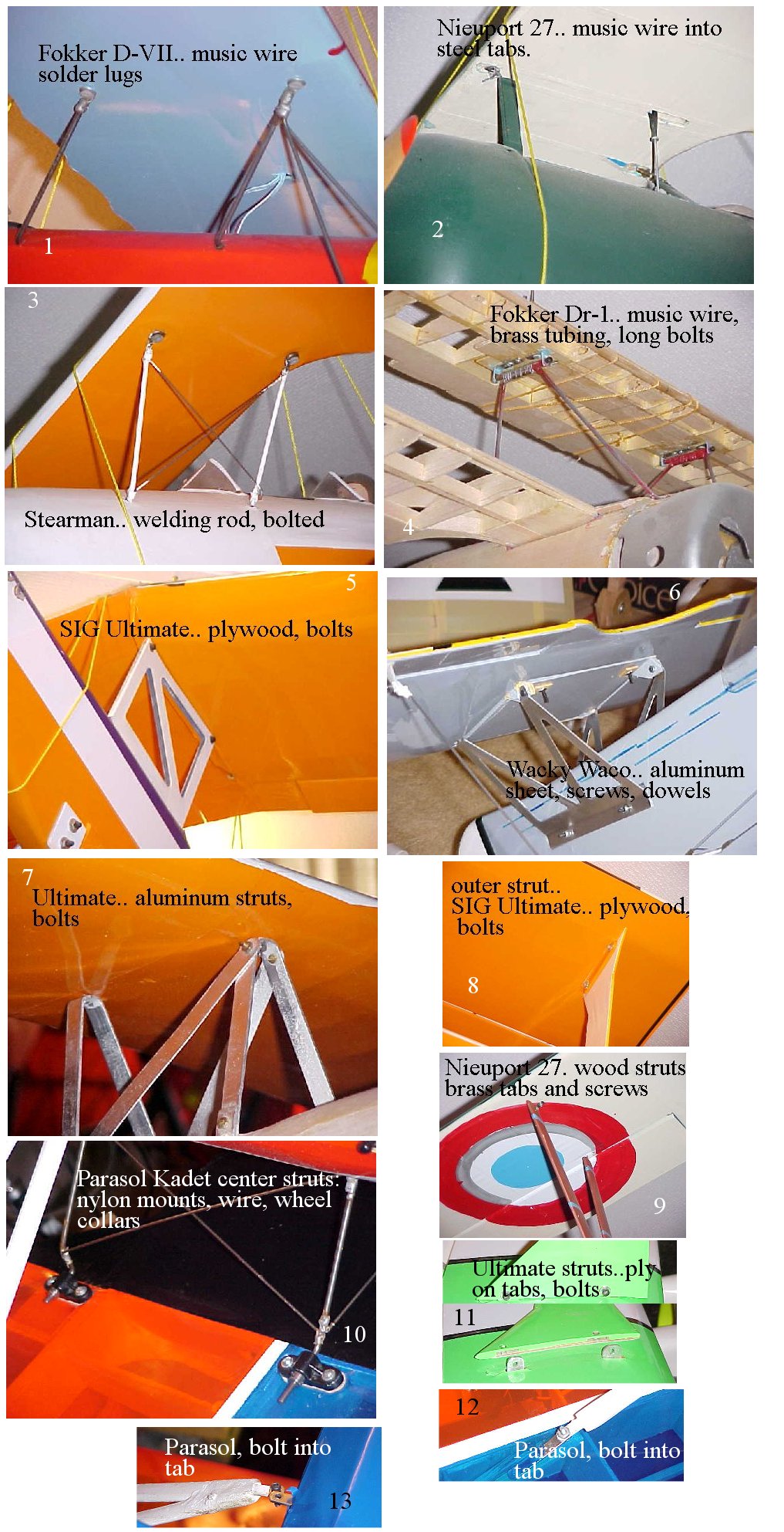Biplane upper wing mounts