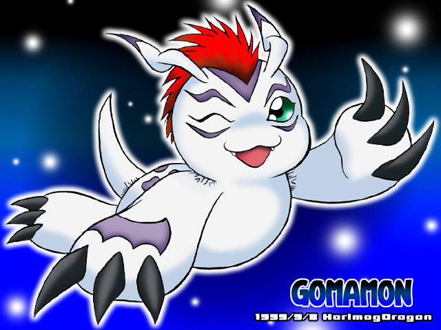 A cartoony pic of Gomamon
