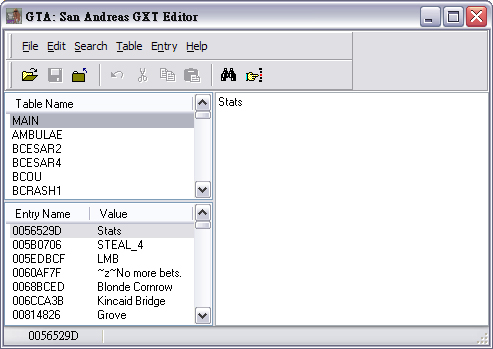 GTA San Andreas GXT Editor v1.2