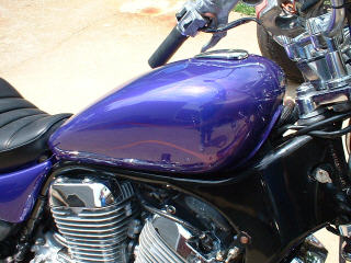 Purple Ghost Flames - Shannon's Custom Bike Painting