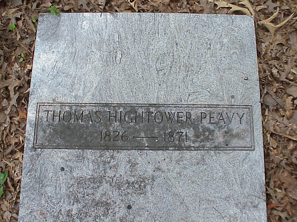 Thomas Hightower Peavy Burial Site