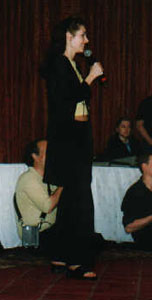 - Adrienne helps judge the costume competition on the Saturday evening ...