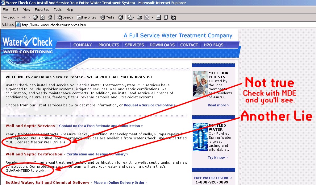 Beware of Water Check