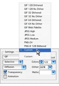 Using predefined optimization settings