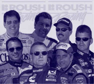 this is the current roush racing team their names in the top row is ...