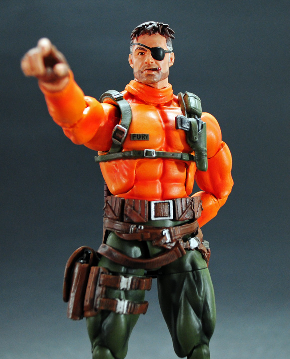 Custom Nick Fury Marvel legends figure from the Punisher arcade game!