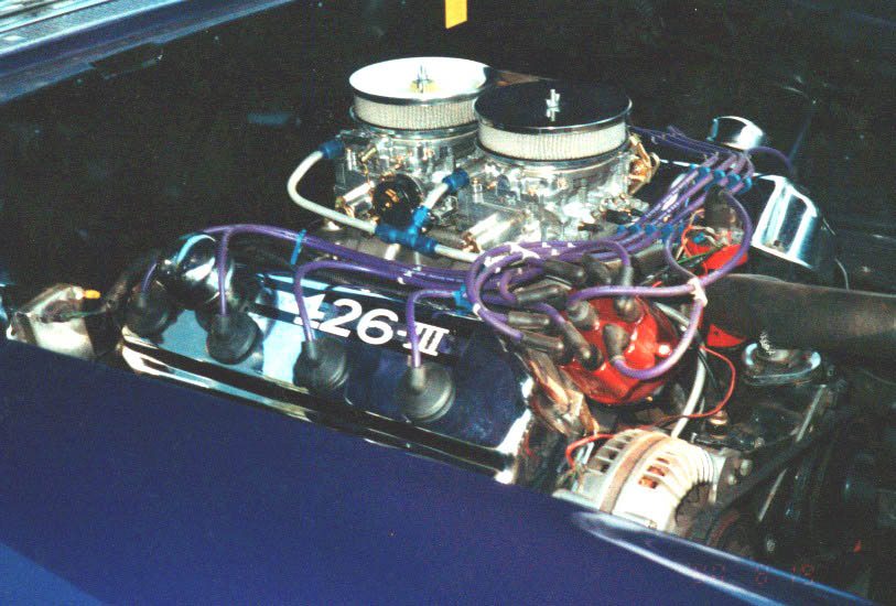 This is a view of the 58' Fury's .020 over 426 Street Hemi engine!