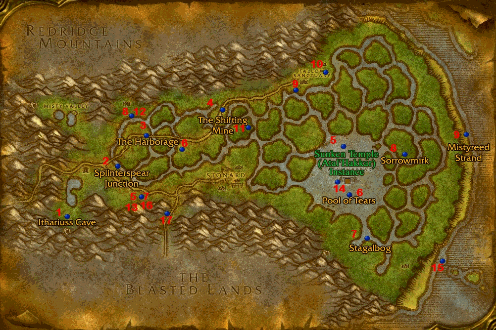 Fly to Darkshire/ Duskwood then.go east, enter Deadwind Pass, go east ...