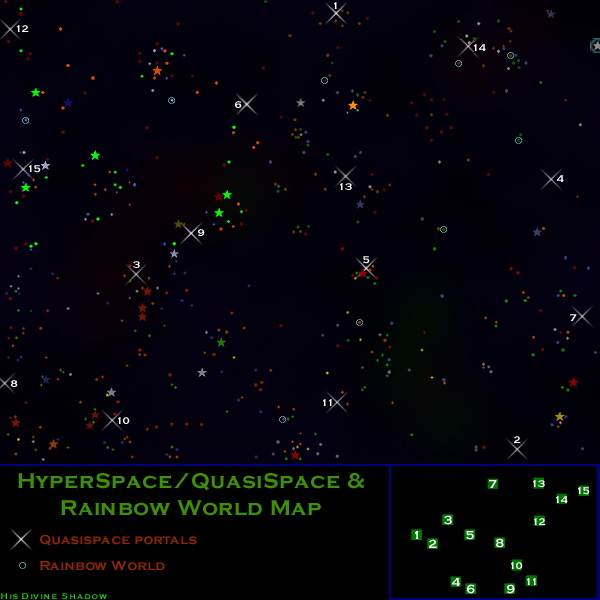 Map of Hyperspace. It contains all the rainbow world locations and ...