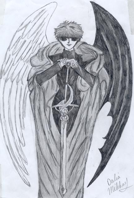 Anime Boy Angel Sketch