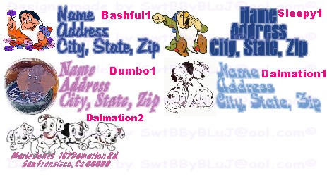 Cartoon Address Labels!