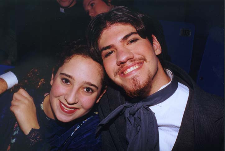 Dress rehearsal for Drood, sitting with Jaime