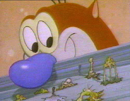 Stimpy and his "Magic Nose Goblins"