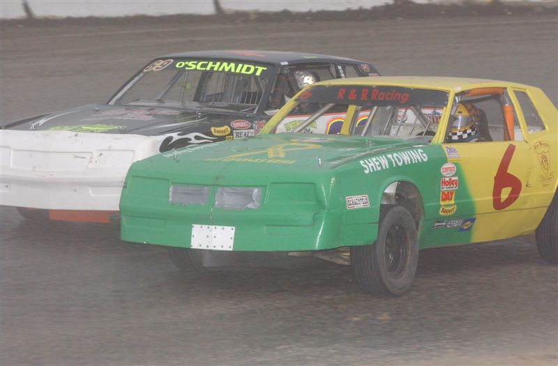 Tyler Phelps at the wheel of the R & R Racing/Shew Towing/Blue Knights ...