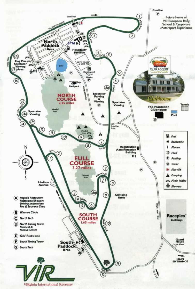 Corvairs at VIR - The Track - 7/22/2002