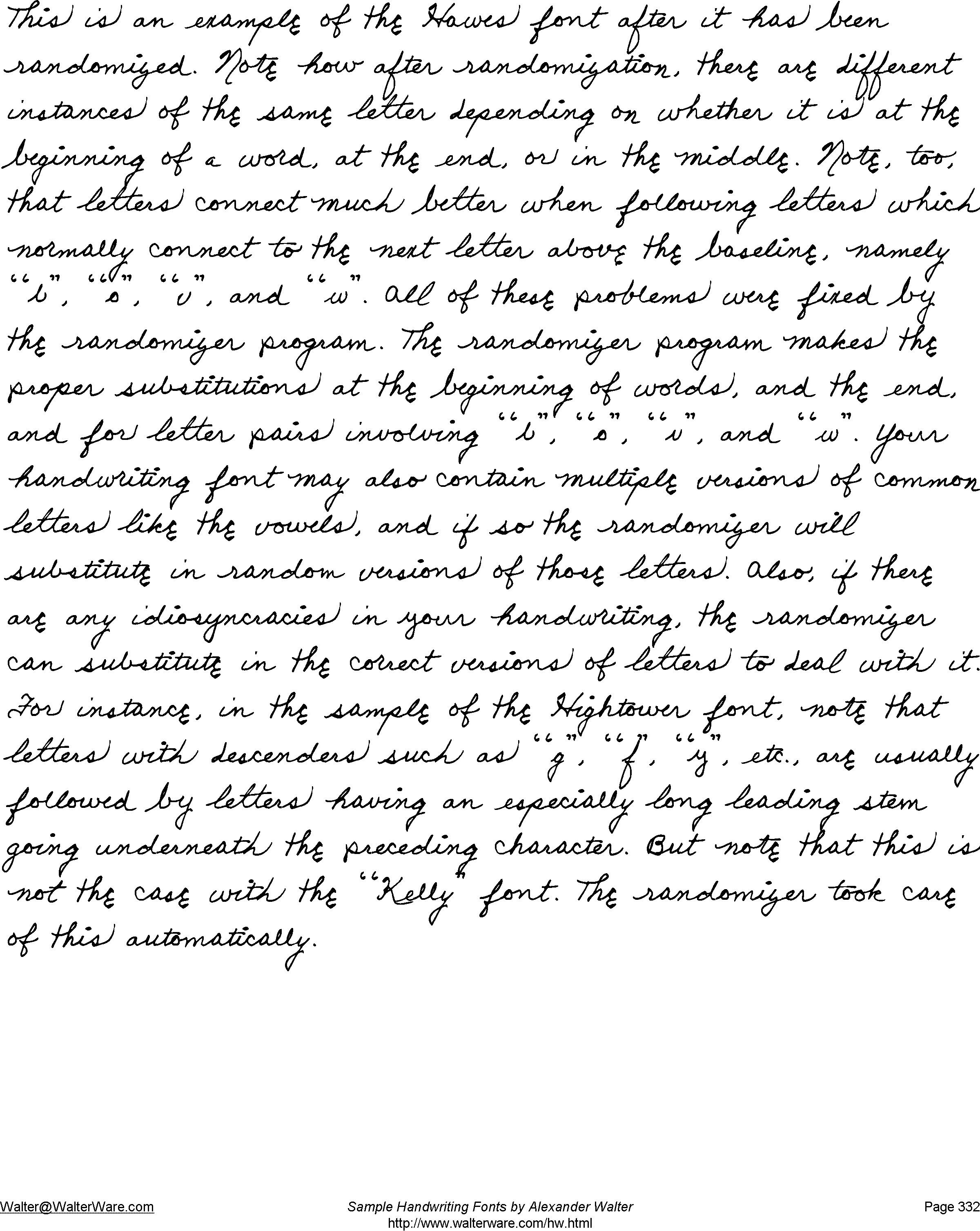 Handwriting Font Samples